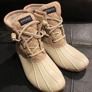Sperry | Shoes | Nwot Beige Sperry Rain Boots 7 | Poshmark